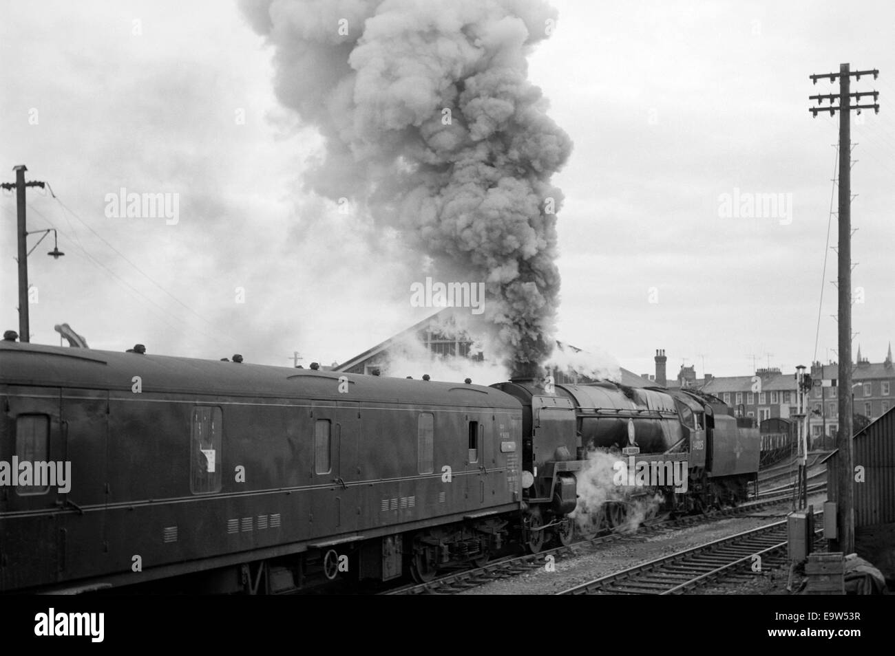 original british rail steam locomotive battle of britain class 34085 ...