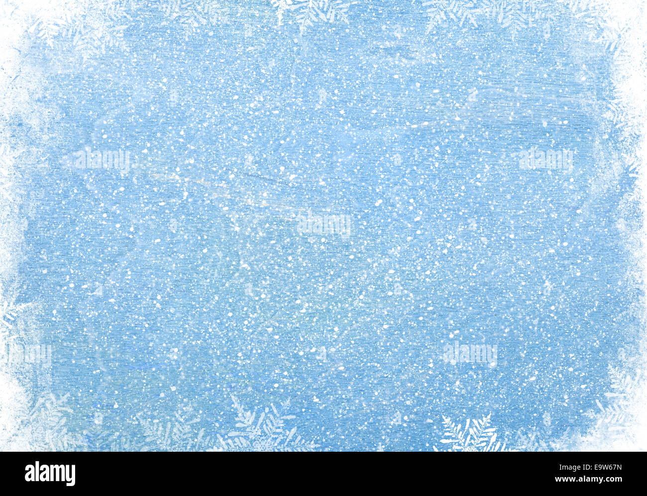 Blue wood texture with snow christmas background Stock Photo - Alamy