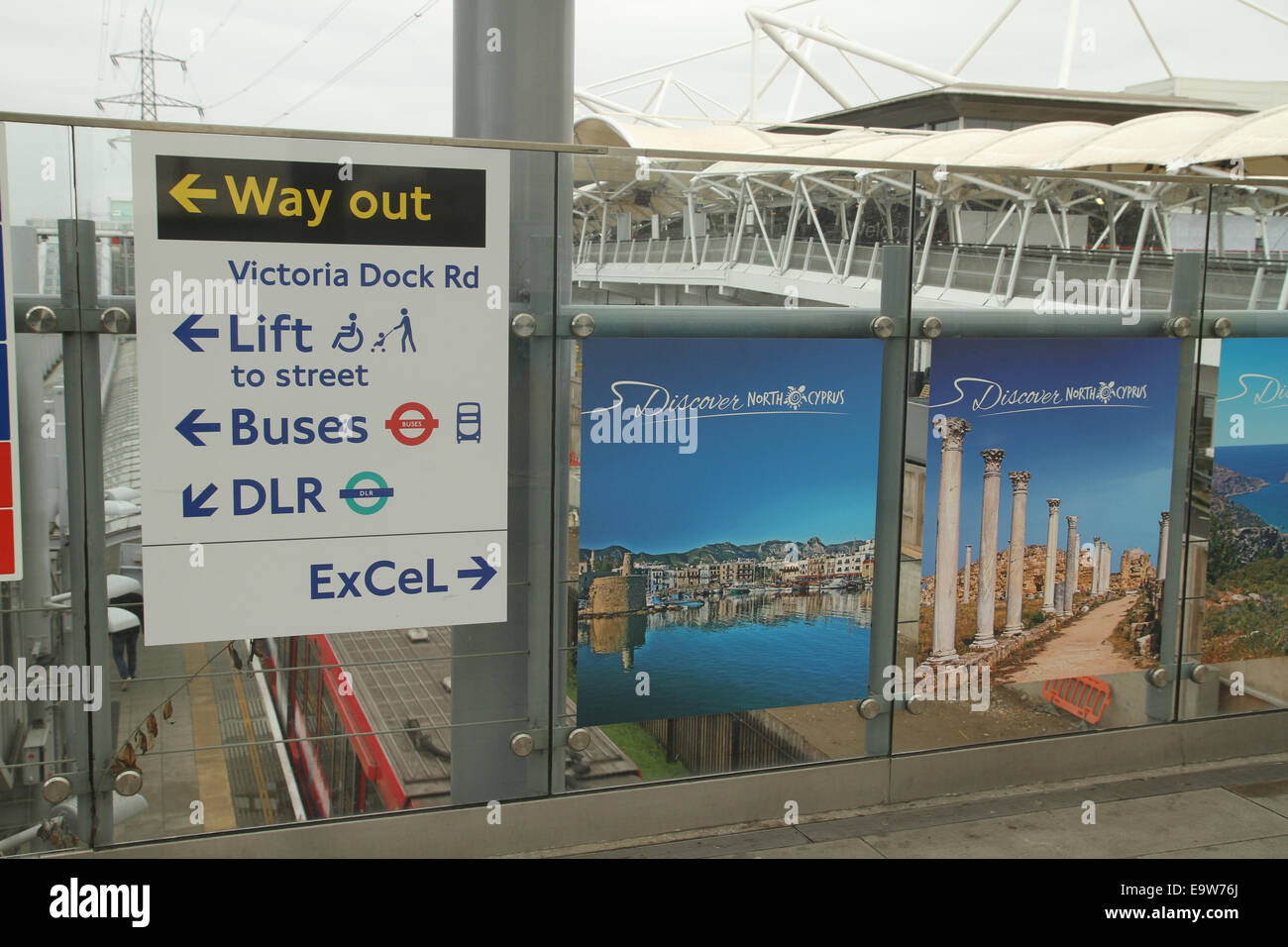 London, UK. 2nd November, 2014. The DLR train at Custom House station ...