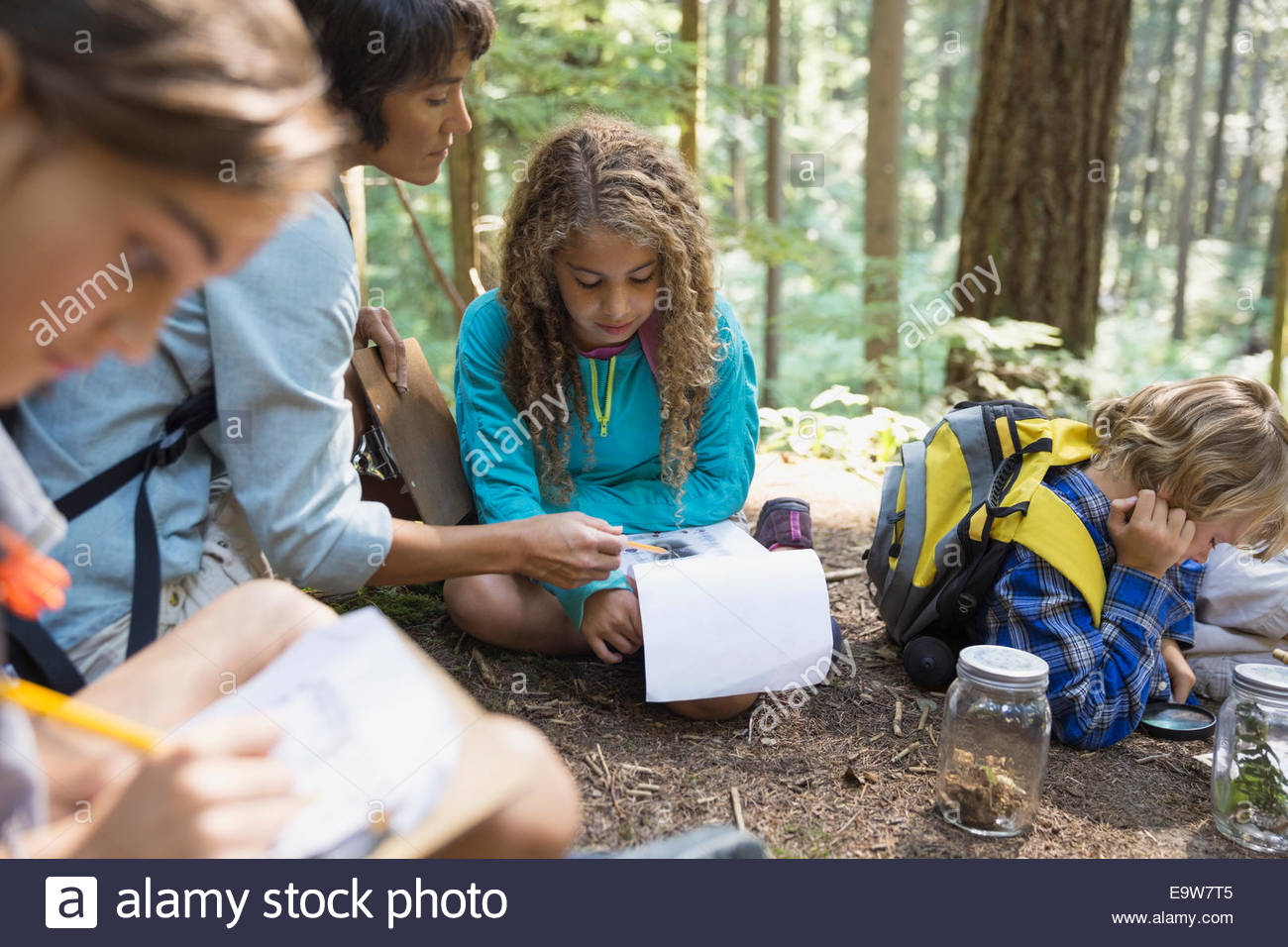 Children studying hi-res stock photography and images - Alamy