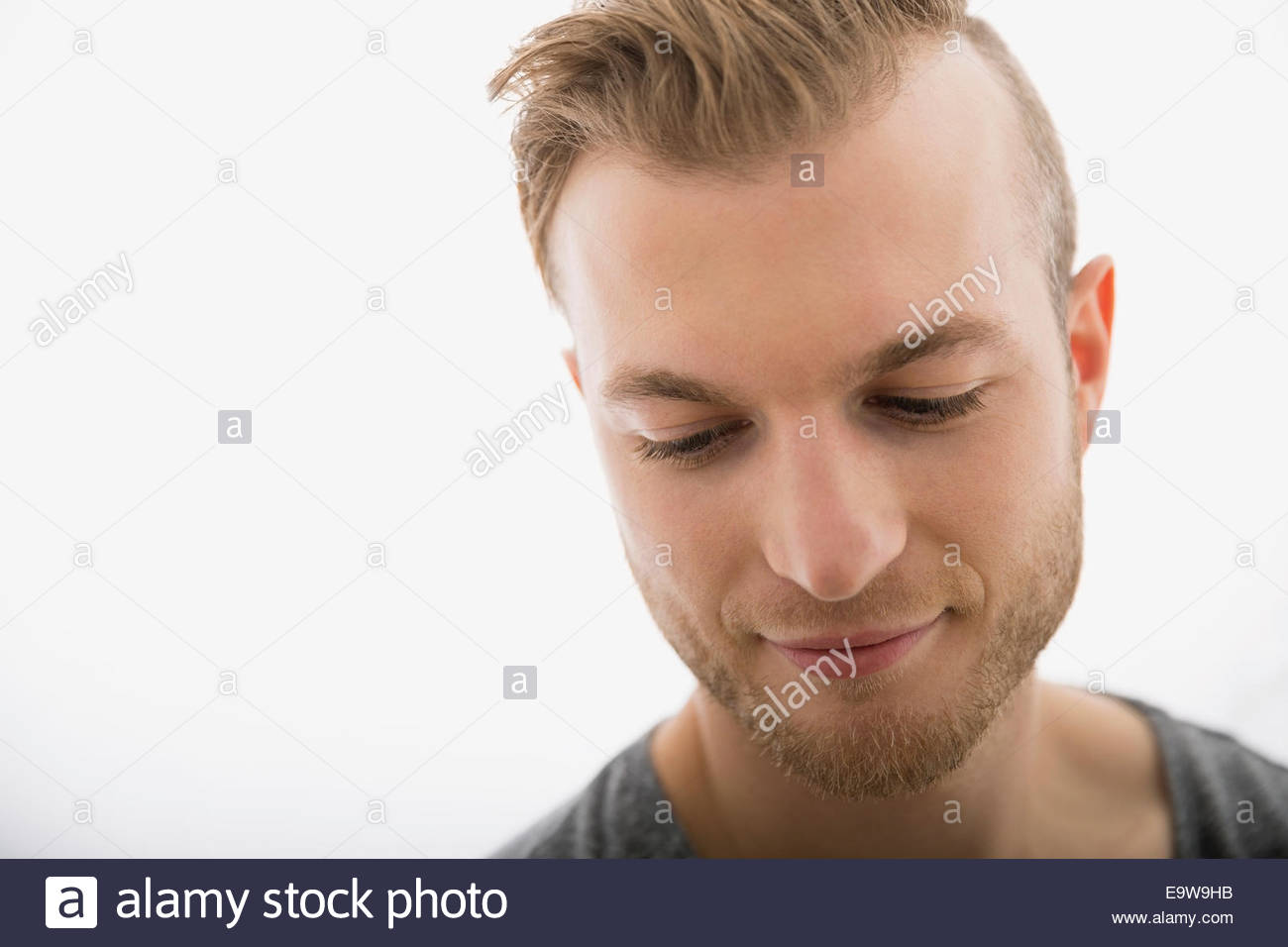 Man looking down hi-res stock photography and images - Alamy