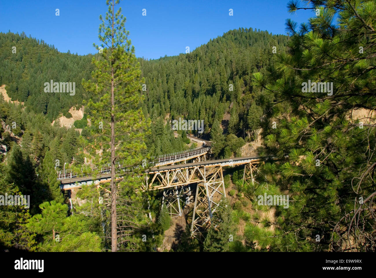 Keddie Y railroad junction, Feather River National Scenic Byway, Plumas ...