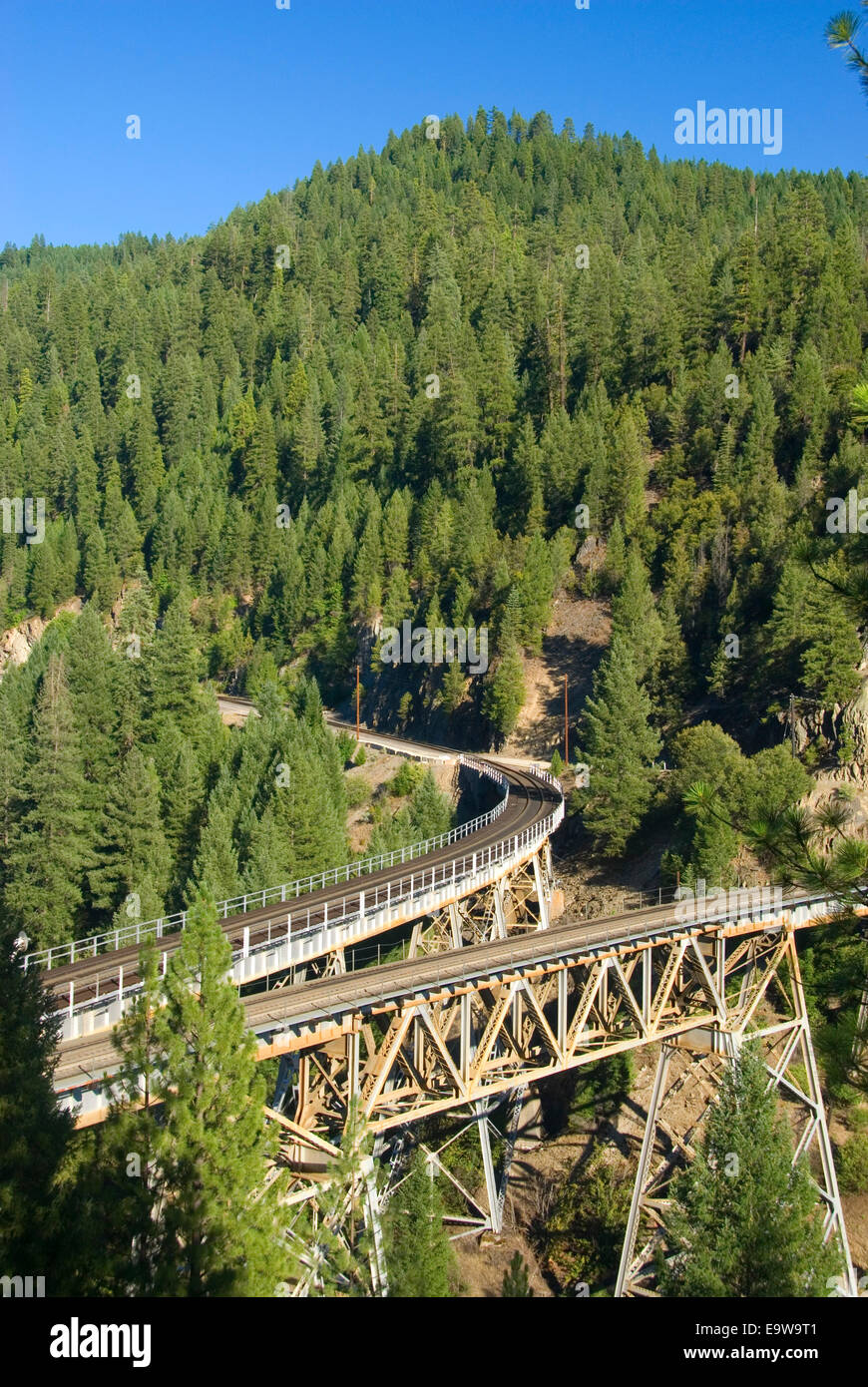 Keddie Y railroad junction, Feather River National Scenic Byway, Plumas ...