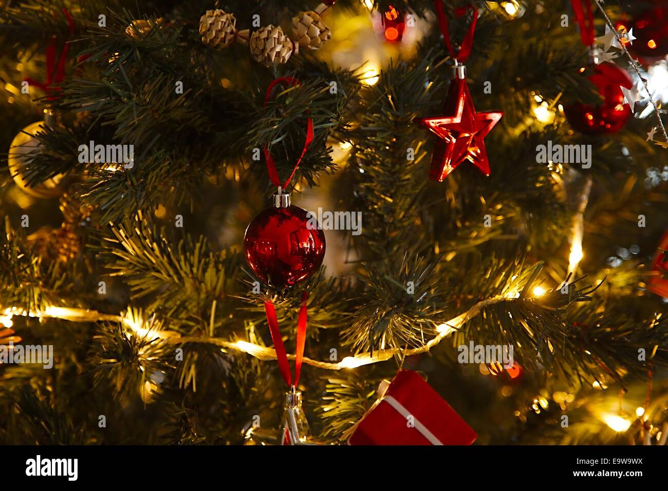 Christmas pine tree balls hi-res stock photography and images - Alamy