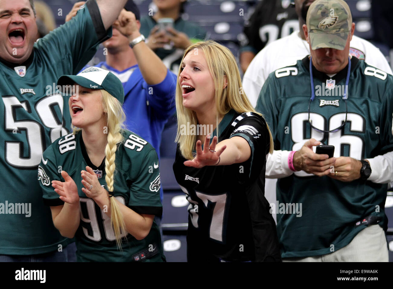 Houston, Texas, USA. 2nd November, 2014. Philadelphia Eagles fans ...