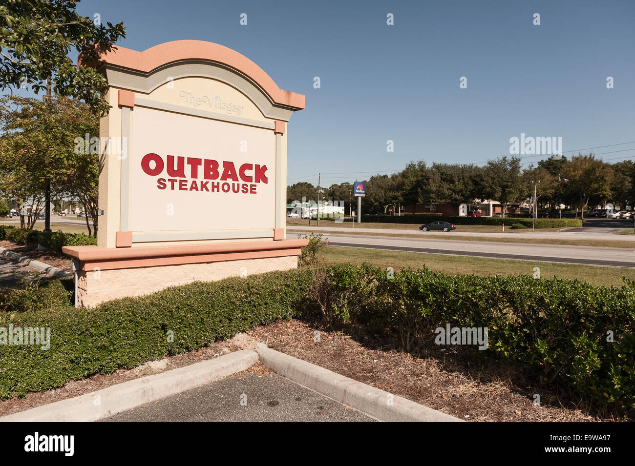 Outback Steak House Restaurant Sign Billboard Outdoors Florida Stock ...
