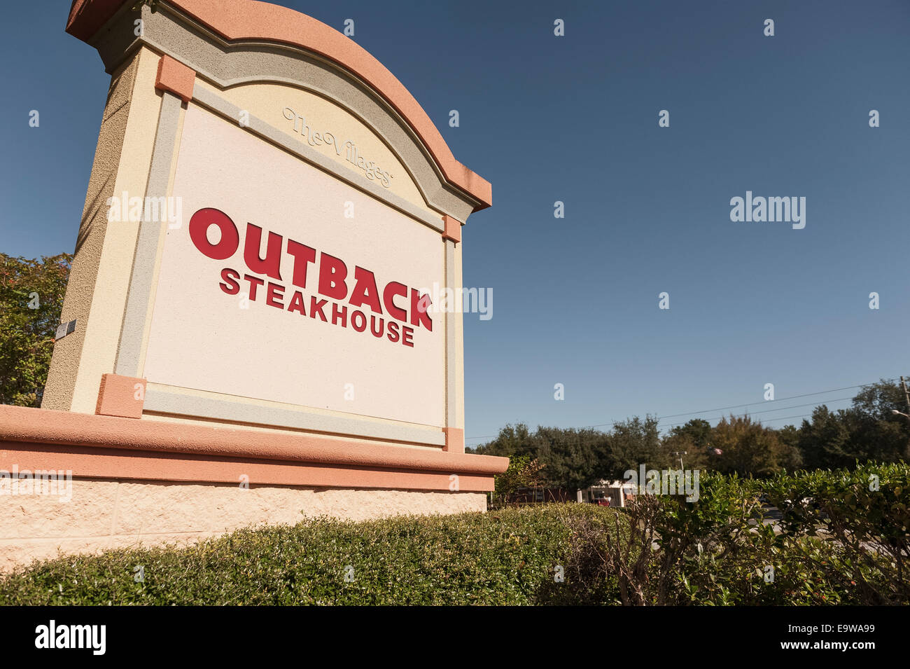 Outback Steak House Restaurant Sign Billboard Outdoors Florida Stock ...