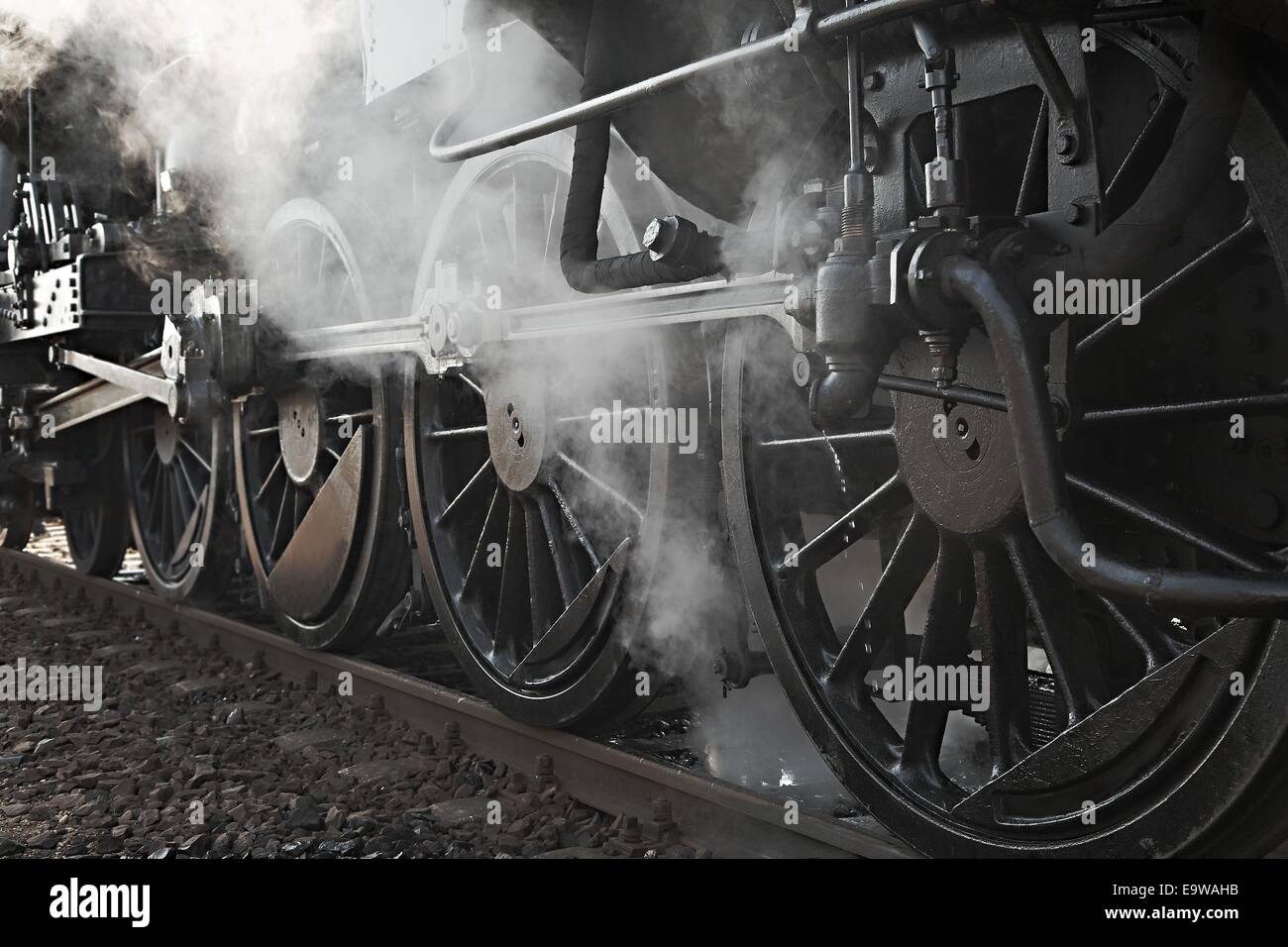 Old train steam engine start hi-res stock photography and images - Alamy