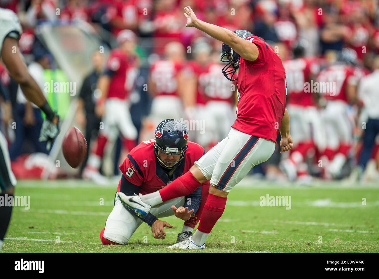 Houston, Texas, USA. 2nd Nov, 2014. Houston Texans kicker Randy Bullock ...
