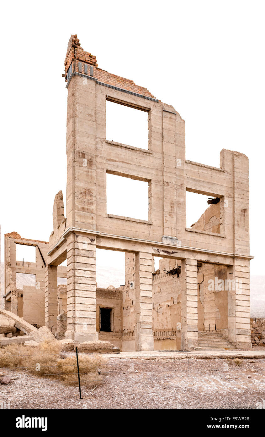 The Cook Bank Building in the ghost town of Rhyolite, Nevada, USA Stock ...