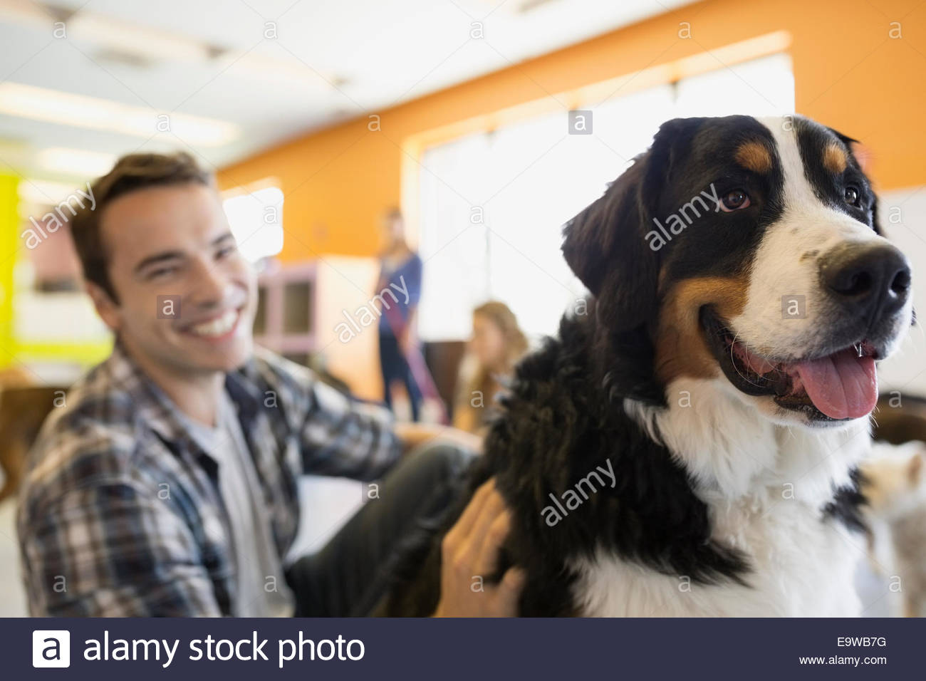 Dog man portrait hi-res stock photography and images - Alamy