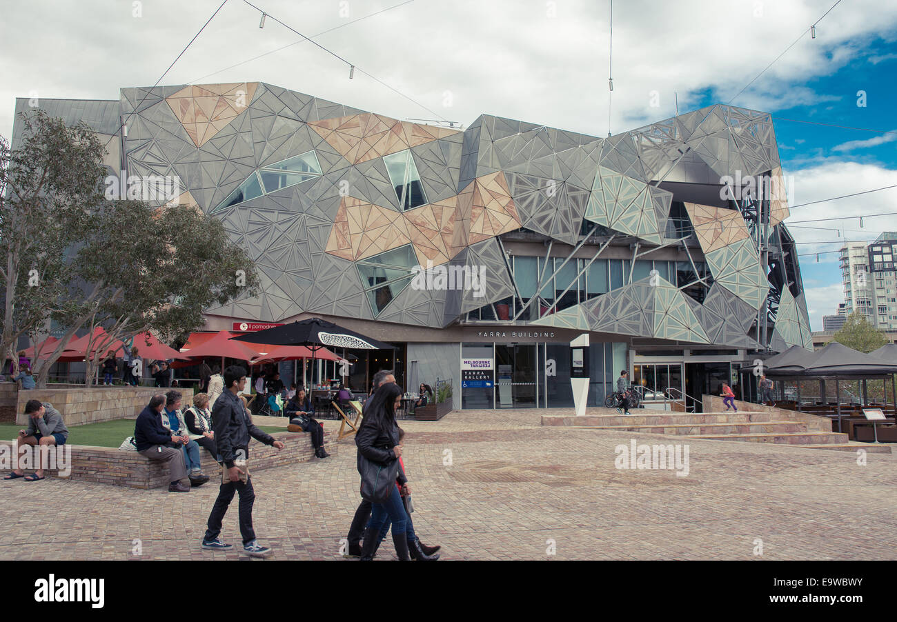 Melbourne fed federation square hi-res stock photography and images - Alamy