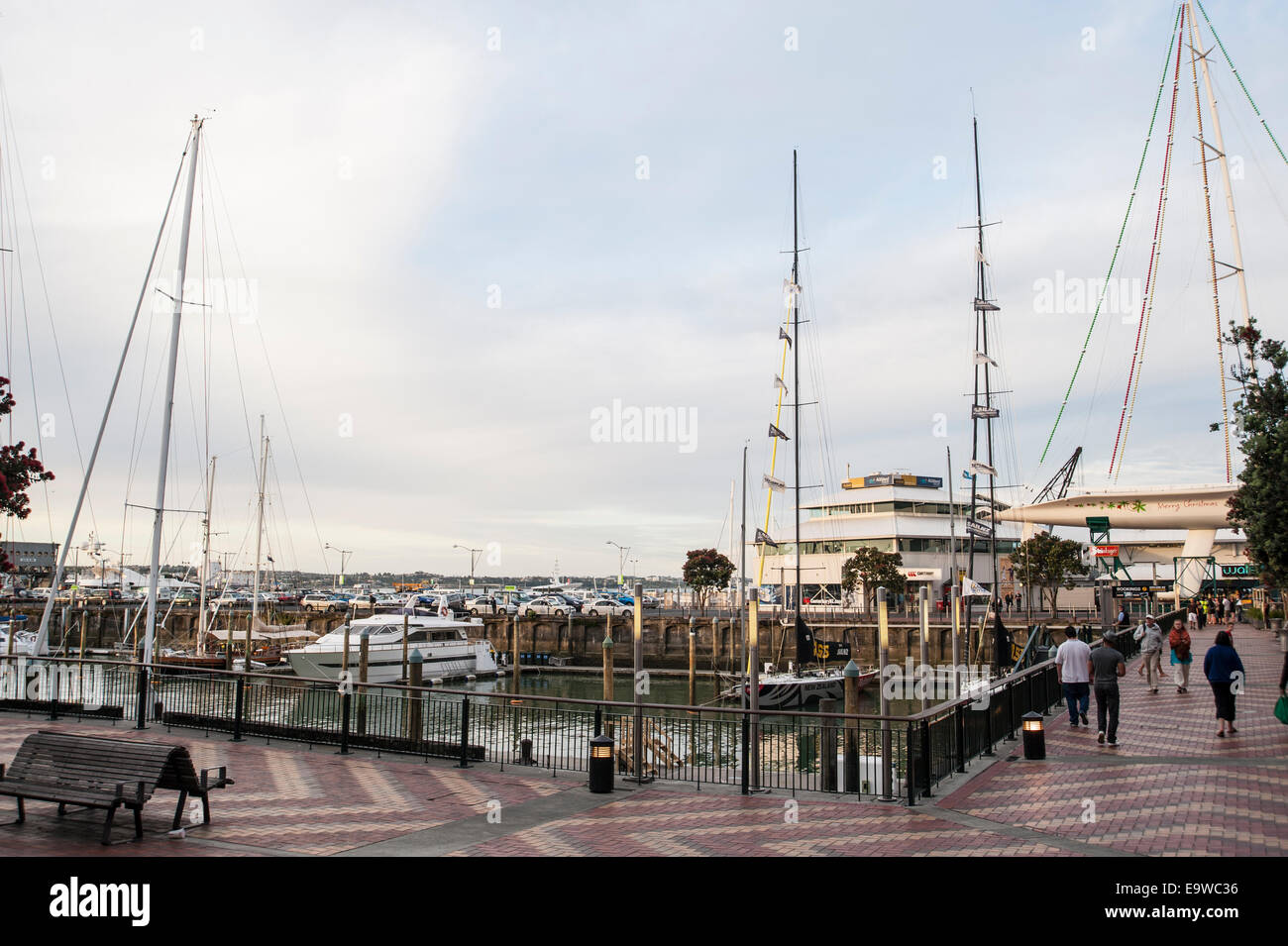 Evening at Auckland harbour Stock Photo - Alamy