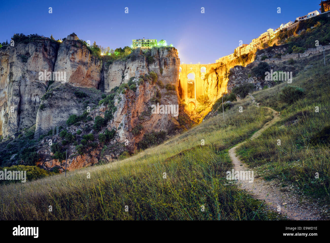 Ronda, Spain at Puente Nuevo Bridge Stock Photo - Alamy