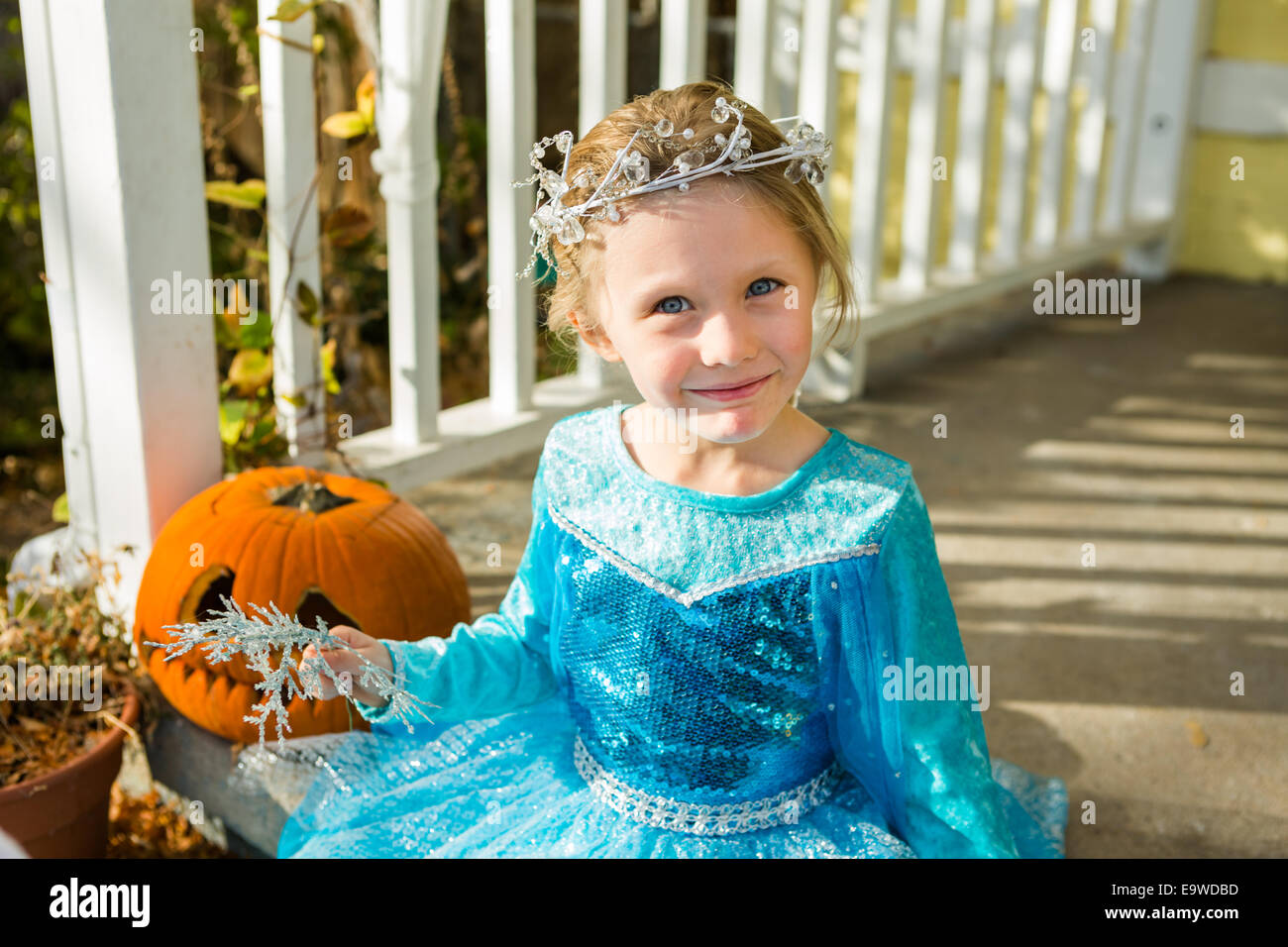 Trick or treating in costumes on Halloween night Stock Photo - Alamy
