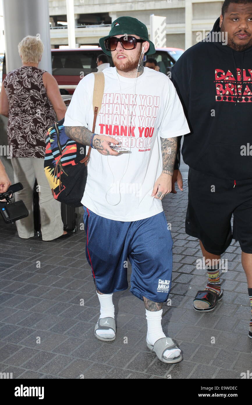 Rapper Mac Miller seen outside the Tom Bradley International terminal ...
