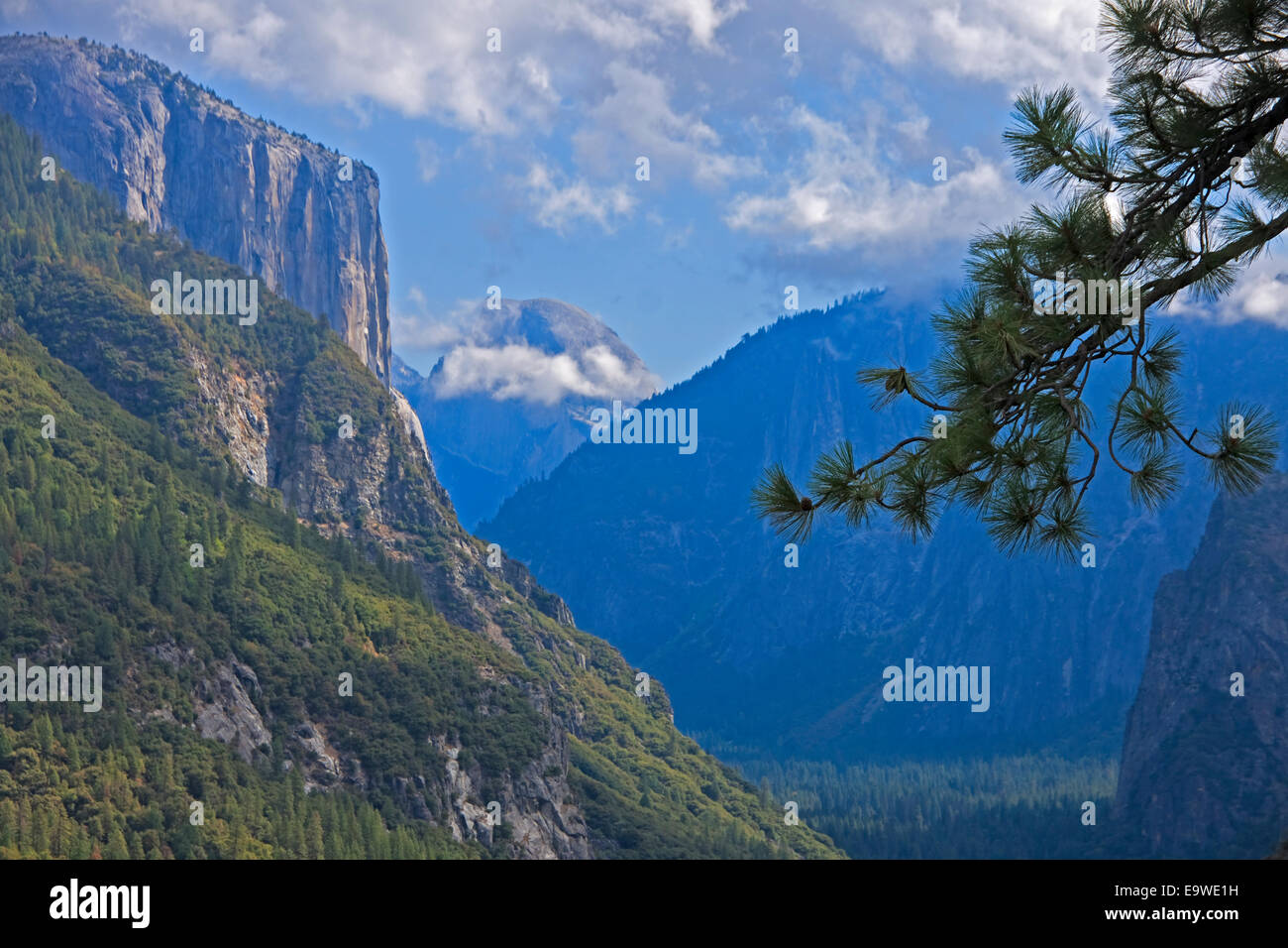 Yosemite National Park from Tunnel View overlook with Half Dome and El ...