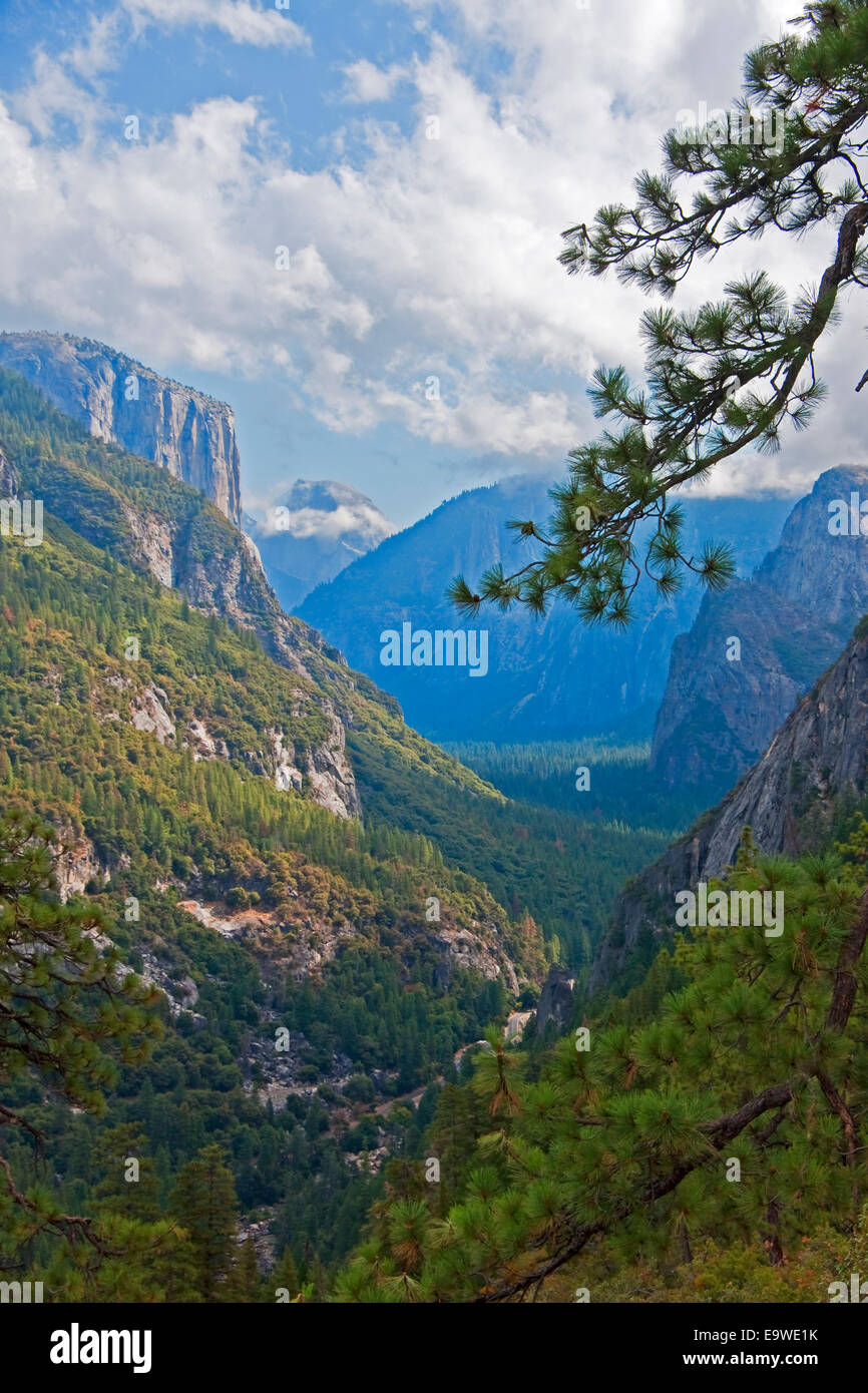 Yosemite National Park from Tunnel View overlook with Half Dome and El ...