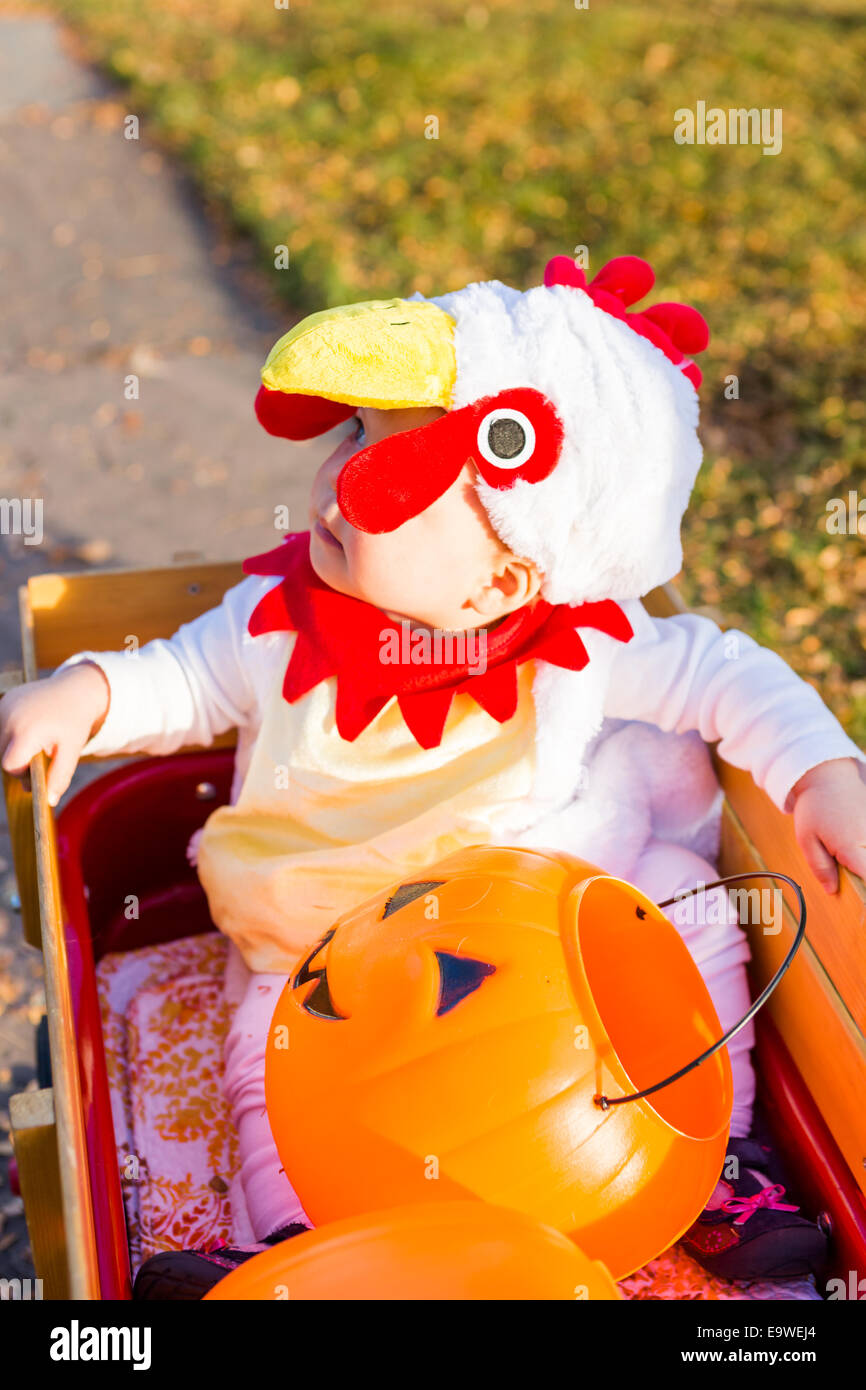 Trick or treating in costumes on Halloween night Stock Photo - Alamy
