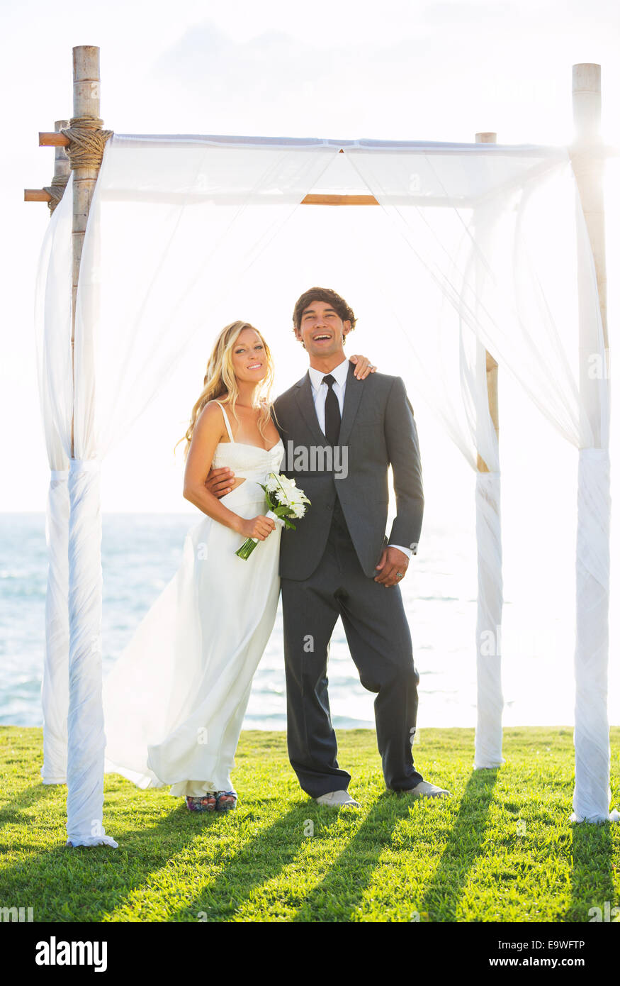 Wedding, Beautiful Bride and Groom on Wedding Day Stock Photo - Alamy