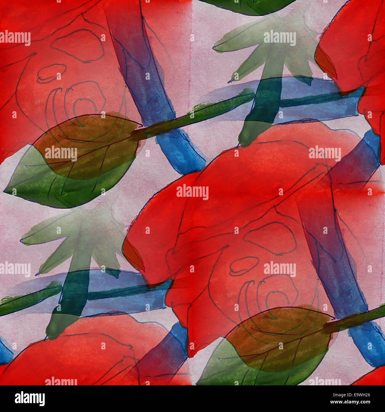 frame picture palette red, green, dark blue graphic seamless Stock ...