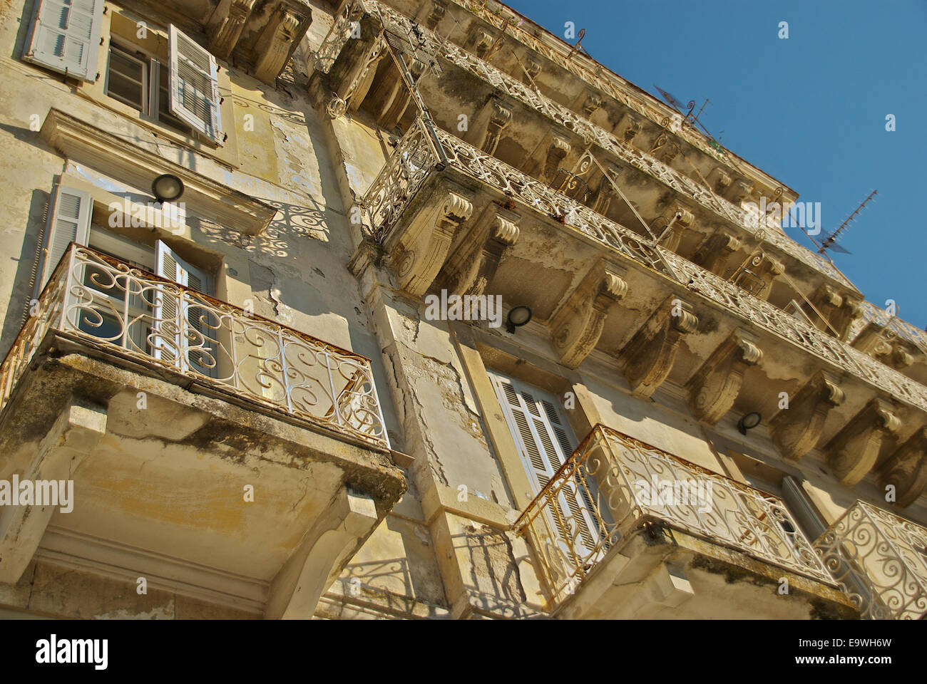Corfu balconies hi-res stock photography and images - Alamy