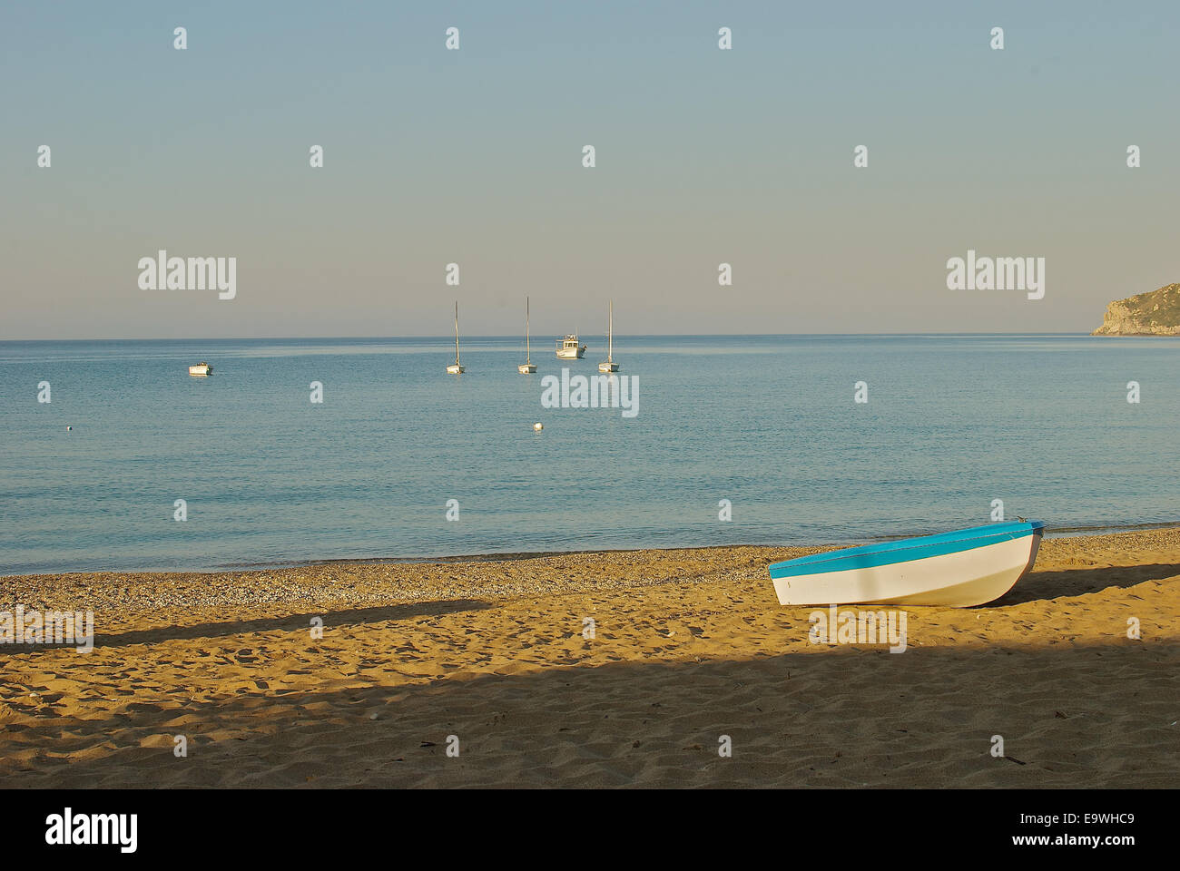 Seaview with boats Stock Photo - Alamy