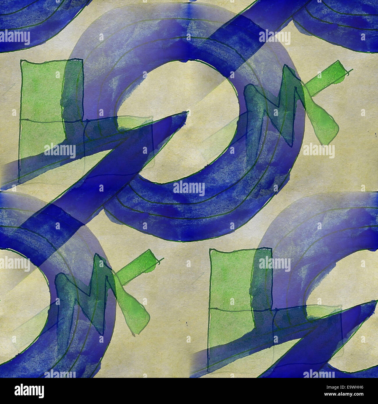 frame picture dark blue, green palette graphic seamless style Stock ...