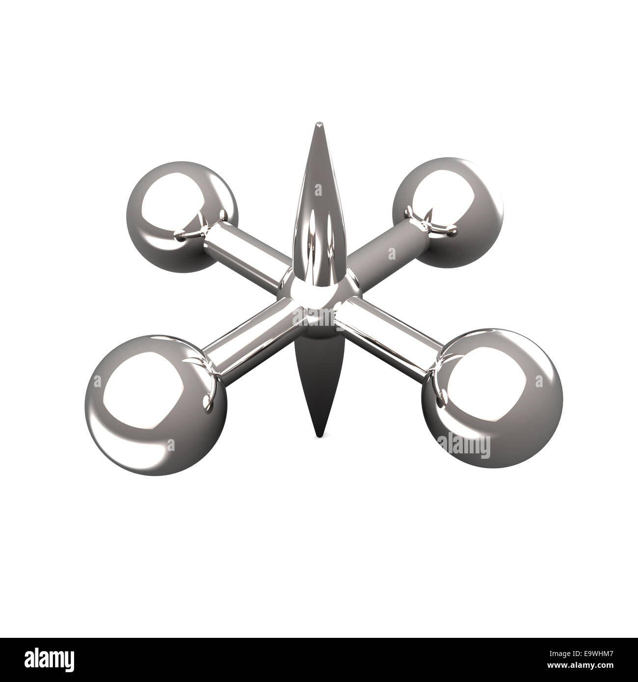 3d render of a chrome jack Stock Photo - Alamy