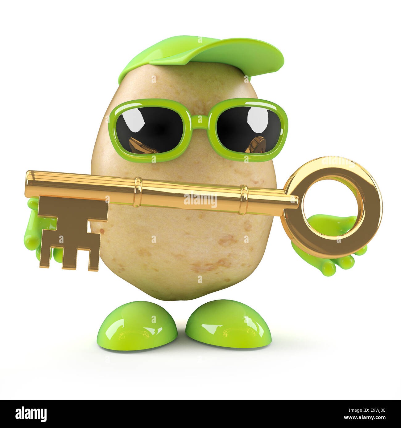 3d render potato character holding hi-res stock photography and images ...