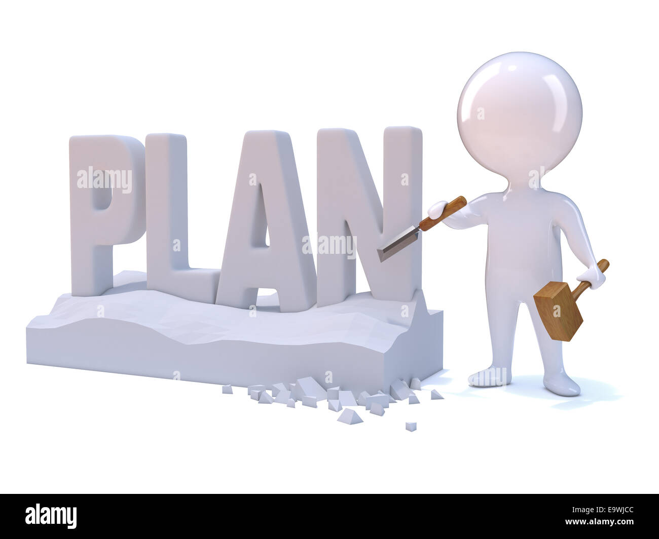 3d render little carving word hi-res stock photography and images - Alamy