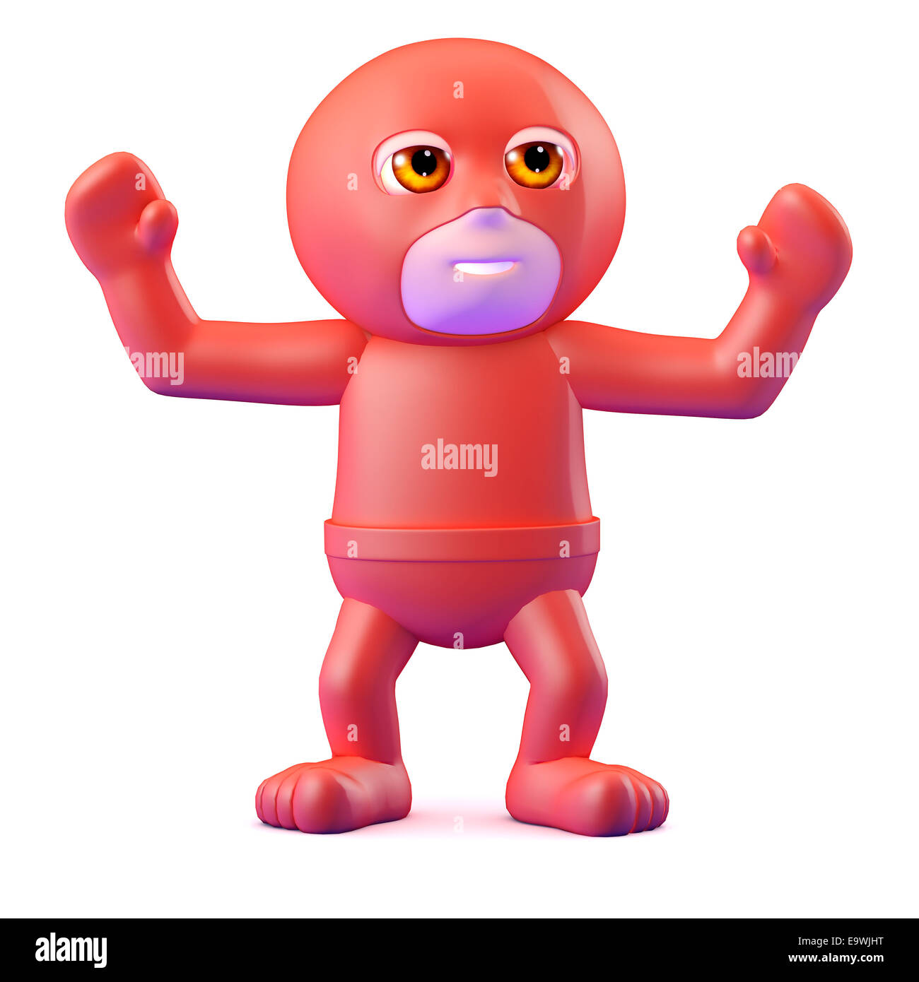 3d render of a superhero raising his arms in surrender Stock Photo - Alamy