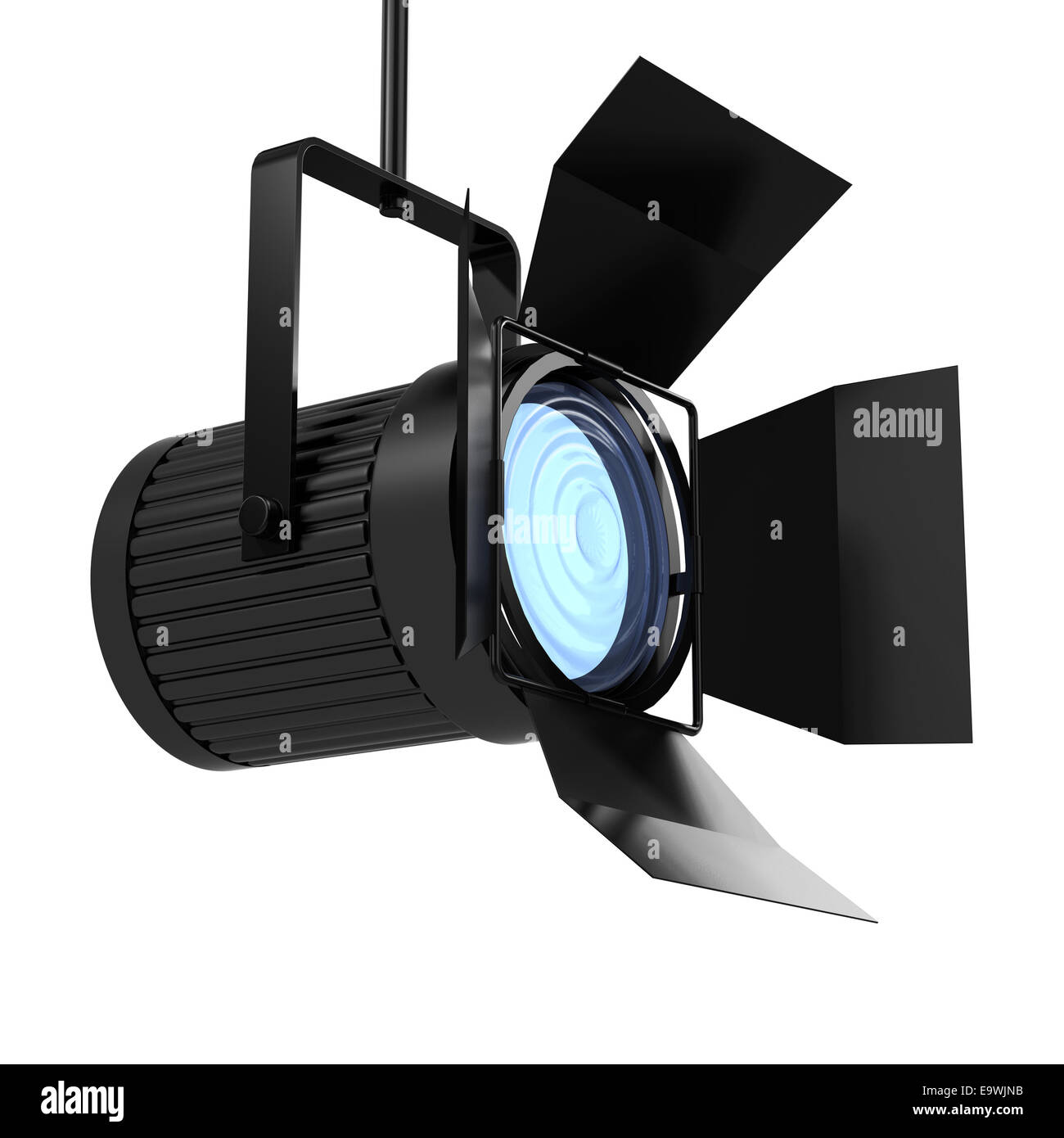 3d render of a studio spotlight pointing upwards Stock Photo - Alamy