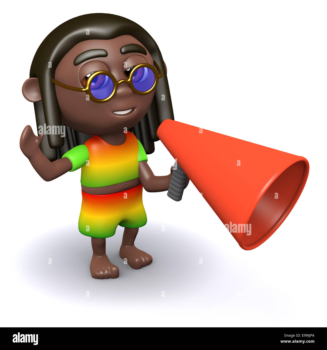 Black man using bullhorn hi-res stock photography and images - Alamy