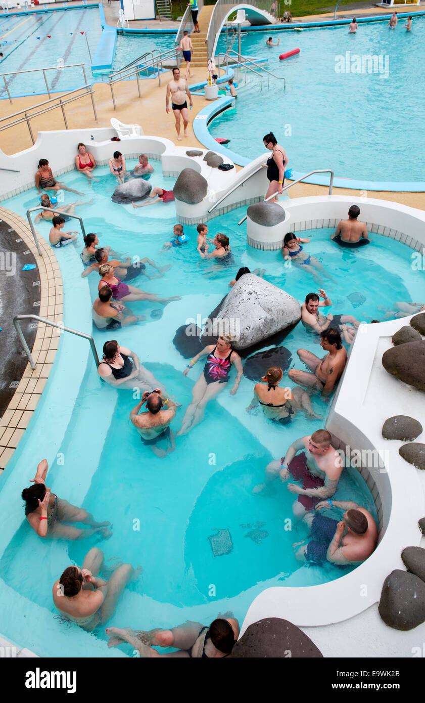 Laugardalslaug swimming pool in Reykjavik, Iceland Stock Photo - Alamy