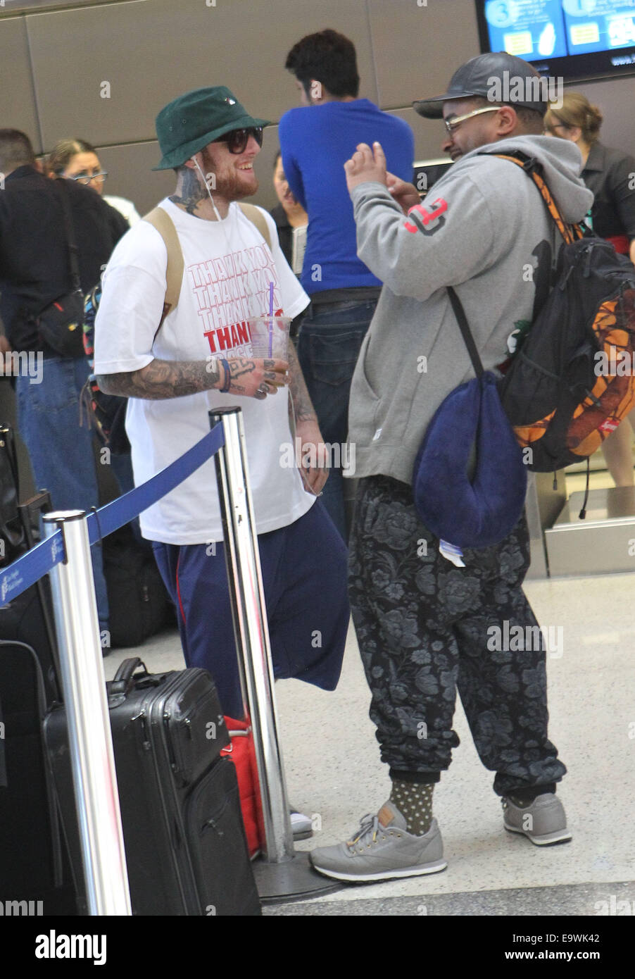 Rapper Mac Miller at Los Angeles International Airport (LAX) Featuring ...