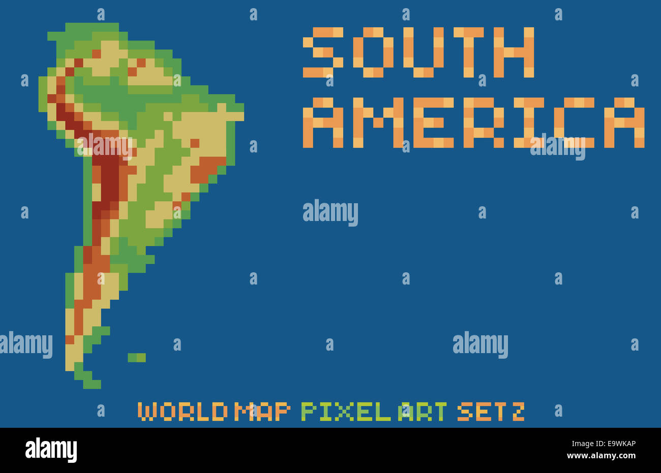 pixel art style map of north america, contains relief continent and ...