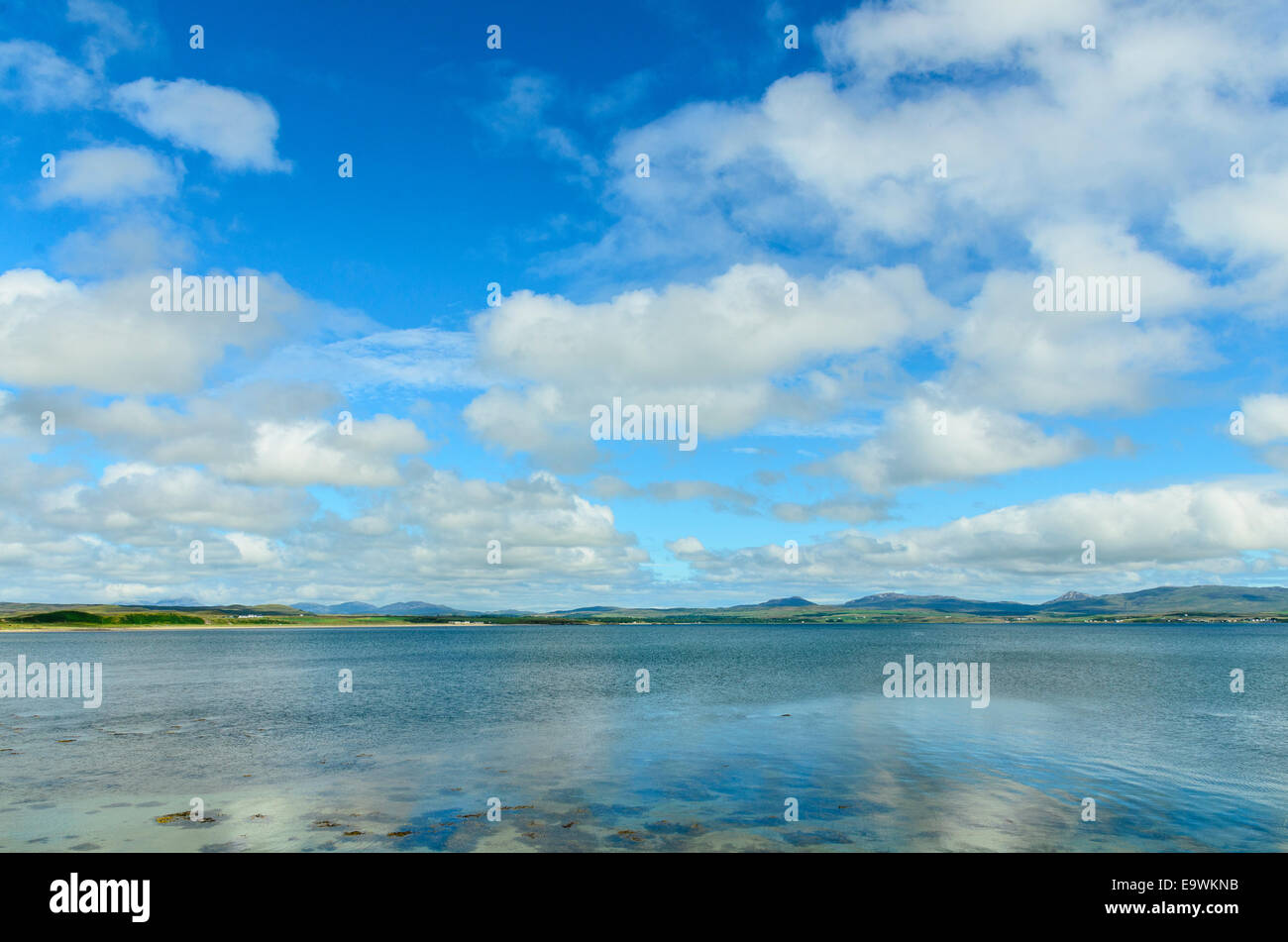 View across Loch Indaal towards Bowmore on the island of Islay Scotland ...