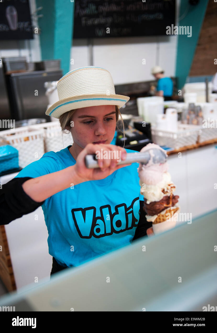Valdis ice cream shop in Reykjavik, Iceland Stock Photo - Alamy