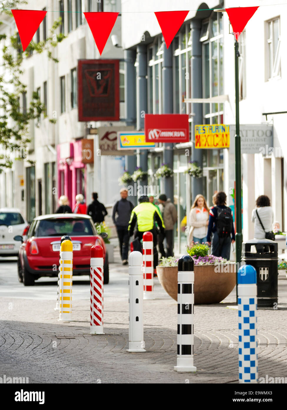 Laugavegur shopping street in Reykjavik, Iceland Stock Photo - Alamy