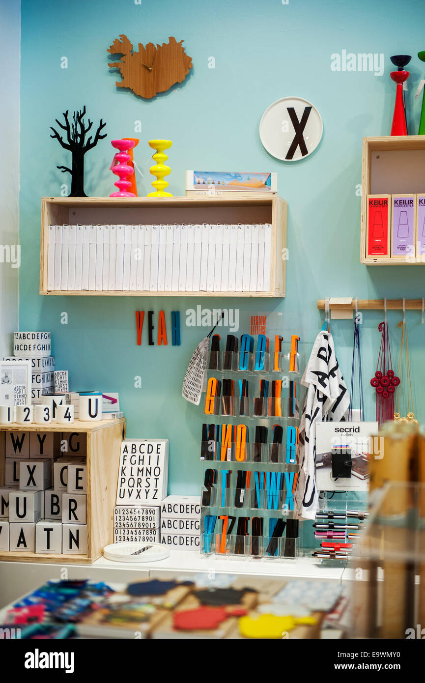 Icelandic design in Hrim design store, Reykjavik Stock Photo - Alamy