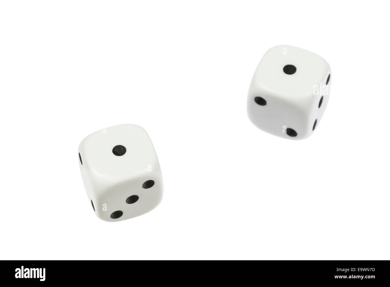 Two dices rolled Stock Photo - Alamy