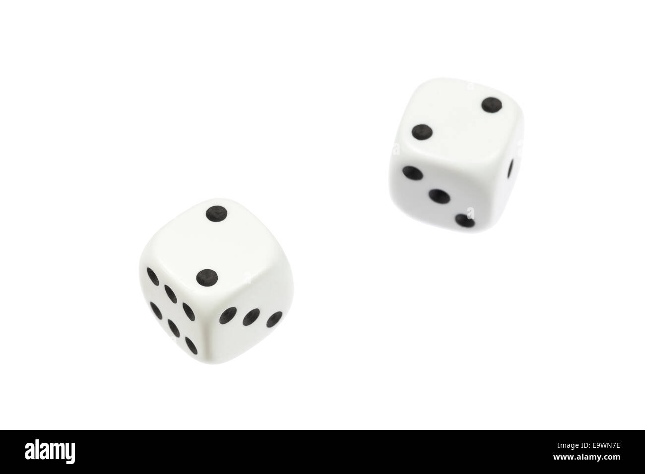 Two dices rolled Stock Photo - Alamy