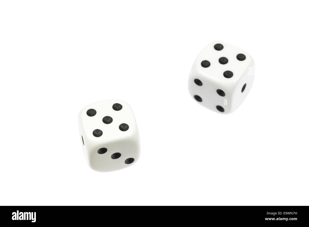 Two dices rolled Stock Photo - Alamy