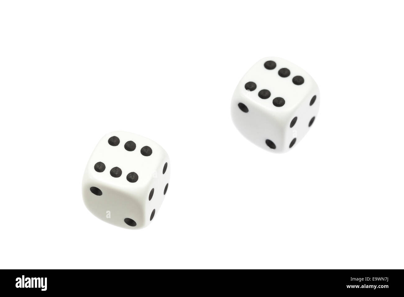 Two dices rolled Stock Photo - Alamy