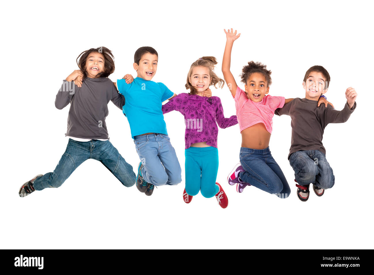 Young Children Jumping