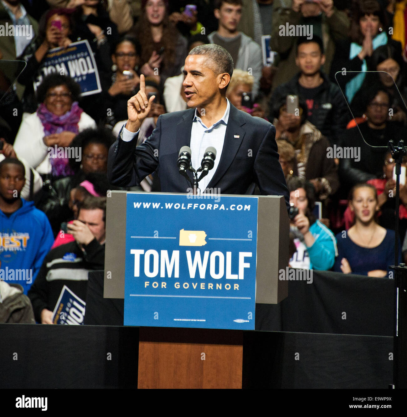 Philadelphia, Pennsylvania, USA. 2nd November, 2014. President Barack ...