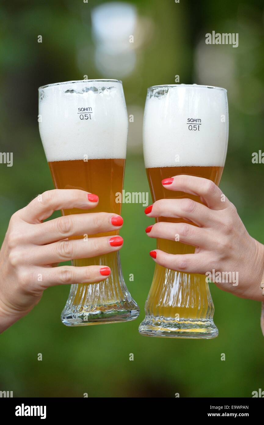 Women with beer, Germany, 17. October 2014. Photo: Frank May Stock ...