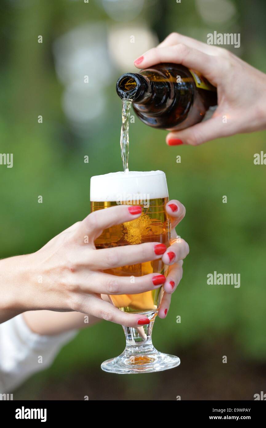 Women with beer, Germany, 17. October 2014. Photo: Frank May Stock ...