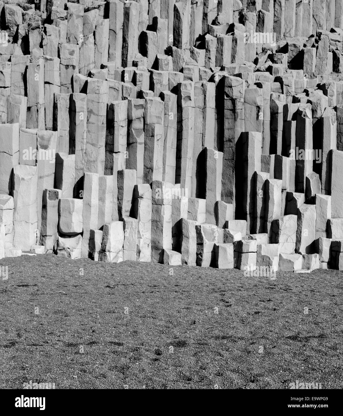 Volcanic cliffs Black and White Stock Photos & Images - Alamy